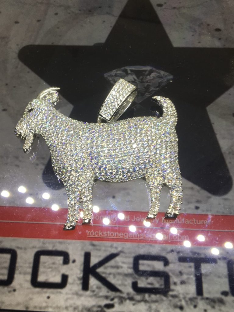 Buy Goat Diamond Pendant at Rs. 793 online from Rock Stone Gems 3D Face ...