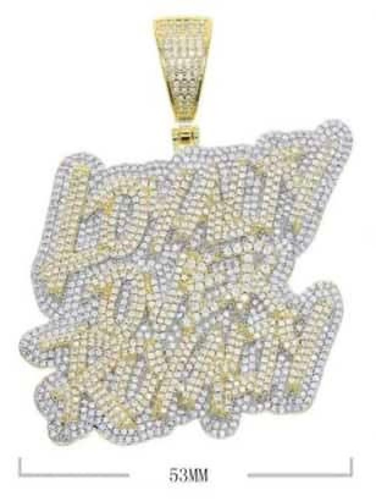 Buy Loyalty Over Royalty Hip Hop Diamond Pendant , 2x2.5 Inch Diamond ...