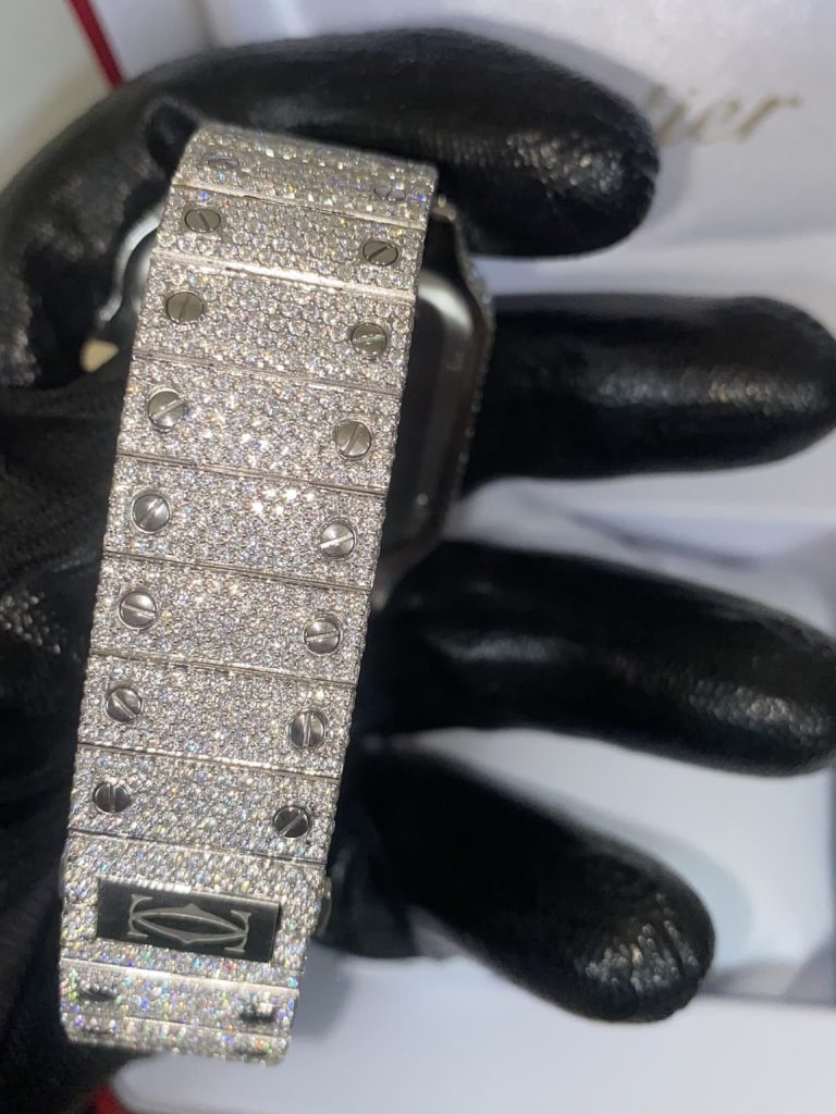 Buy Stainless Steel Diamond Watch , Fully Iced Out Moissanite Diamond ...